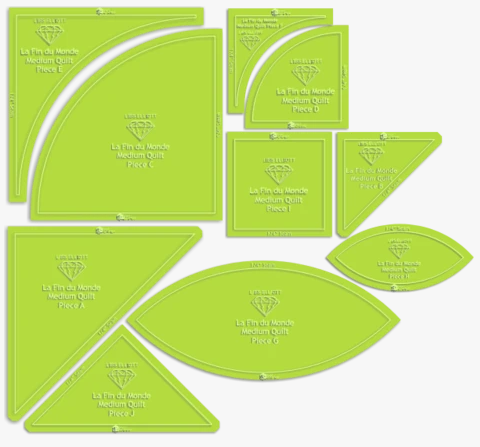 La Fin du Monde / Bloem Pattern - Acrylic Template Set - Large Quilt S ...
